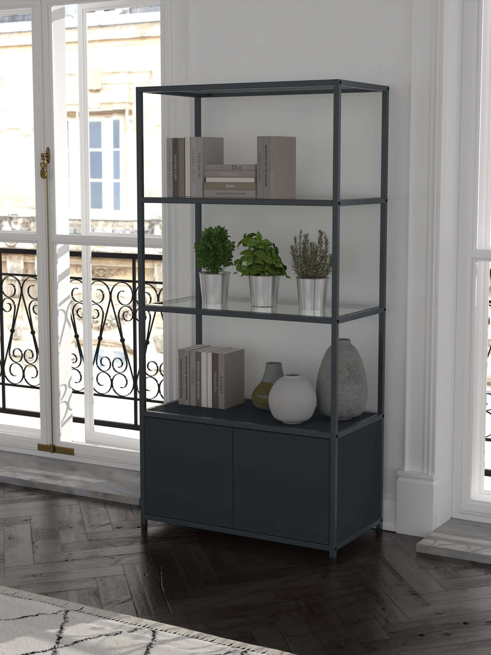 Glass Shelving Units | Modular Glass Cabinets | Shelved