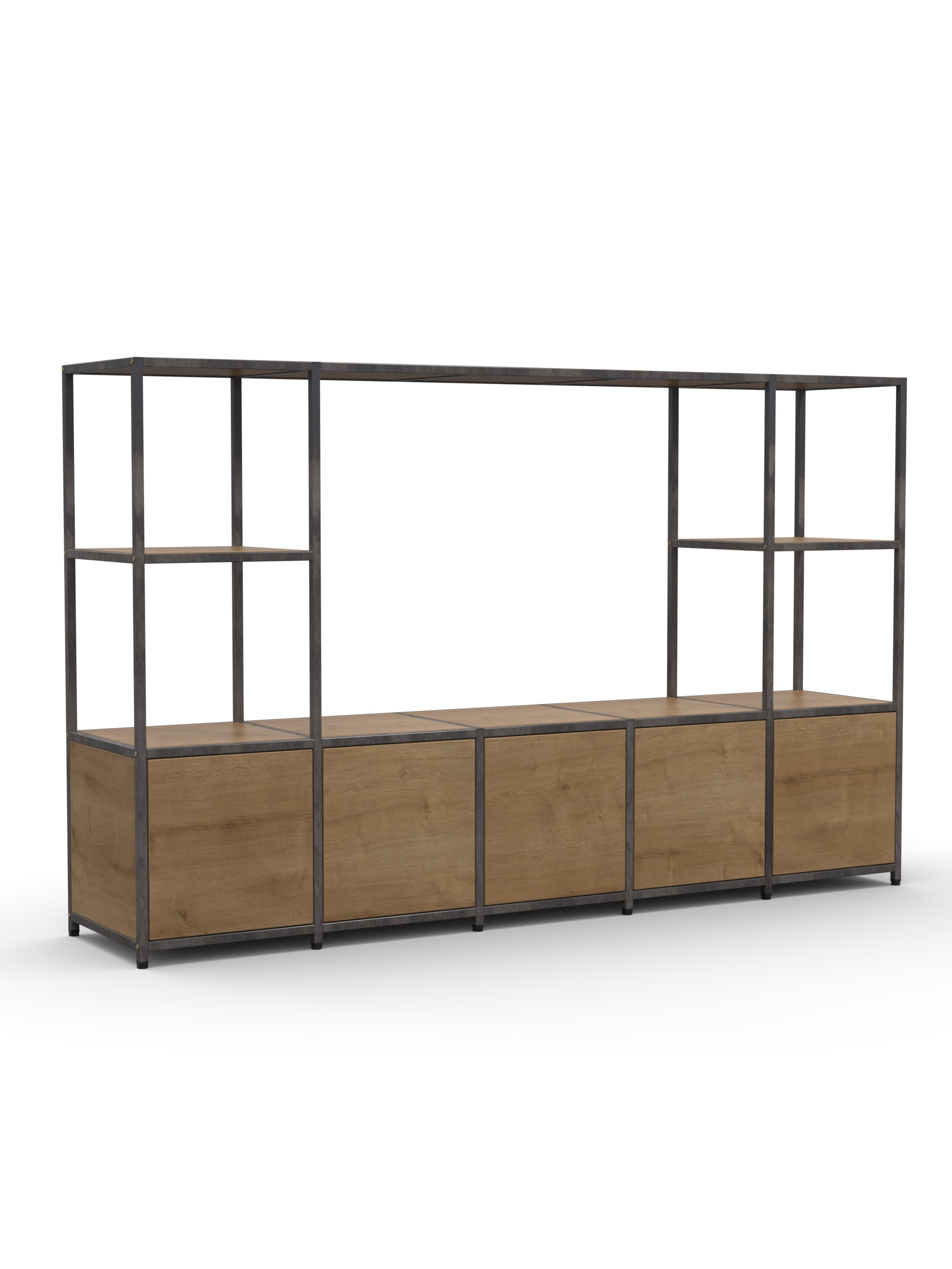 Bossall | Modular TV Unit with Shelves And Storage | Shelved